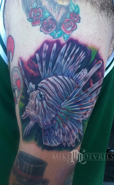 Lion Fish Tattoo by Mike DeVries: TattooNOW